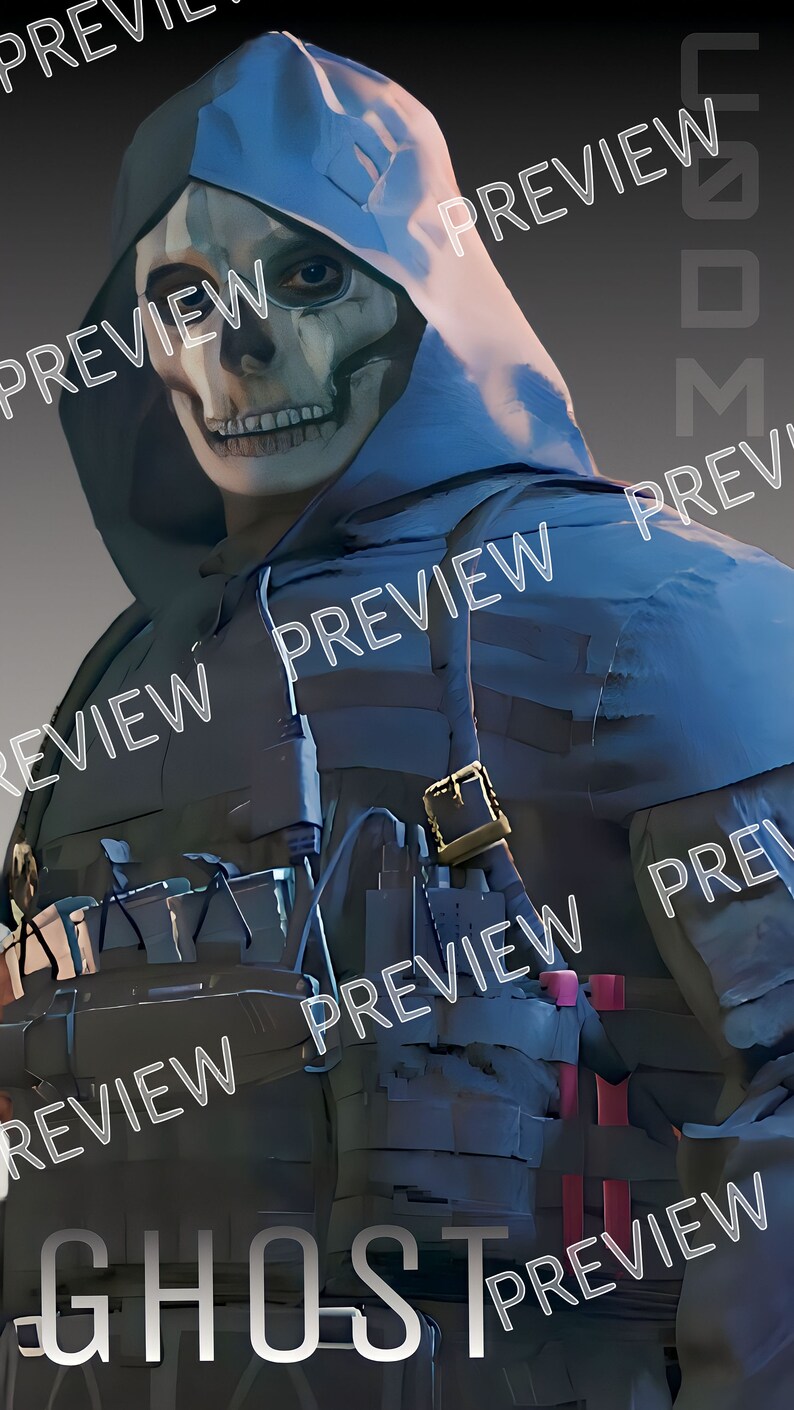 CODM Ghost azrael 4K HD Wallpaper Android Wallpaper - Etsy