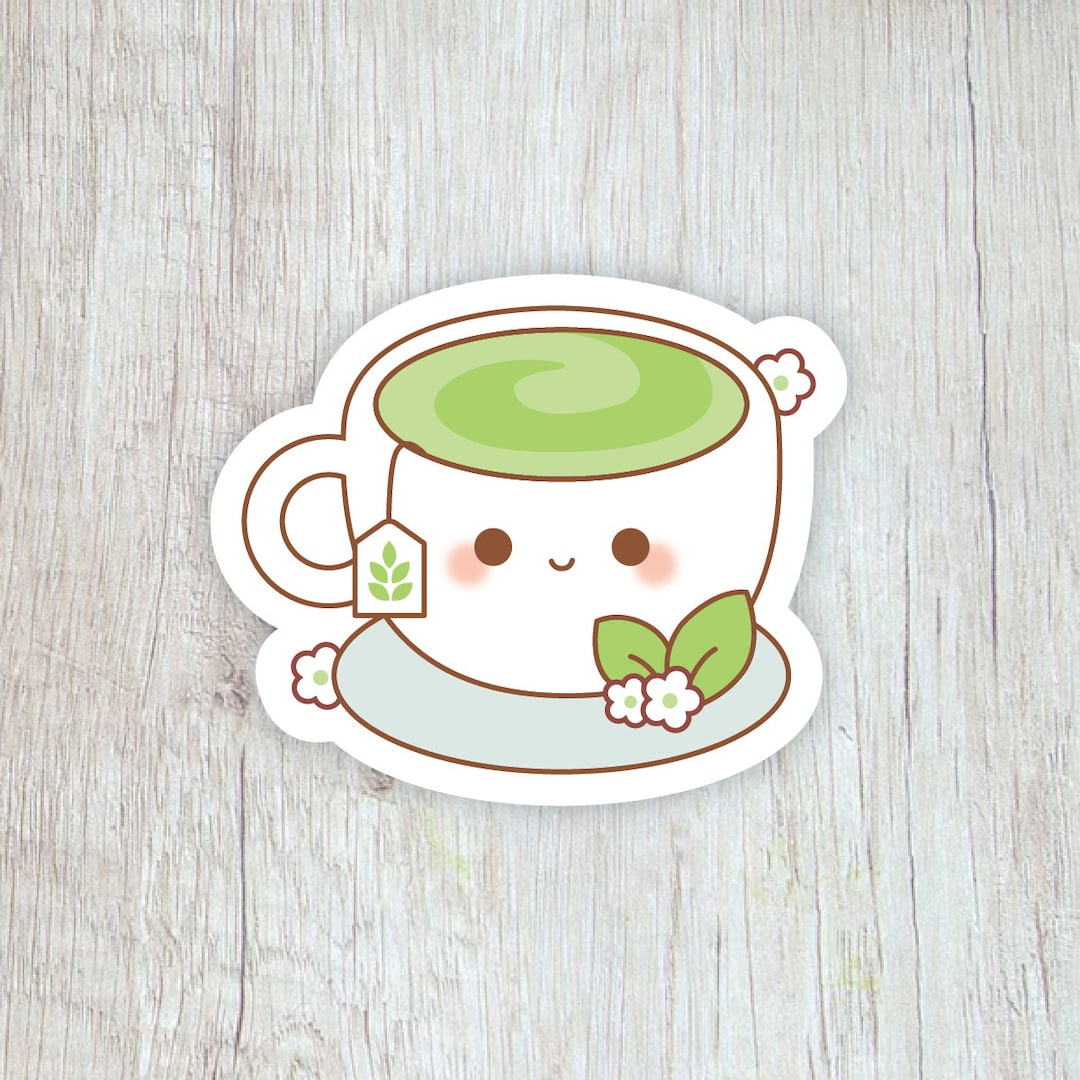 Matcha Sticker | Green Tea Sticker | Vinyl Waterproof Sticker | Cute ...