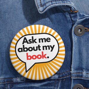 Ask Me About My Book Pin - Etsy