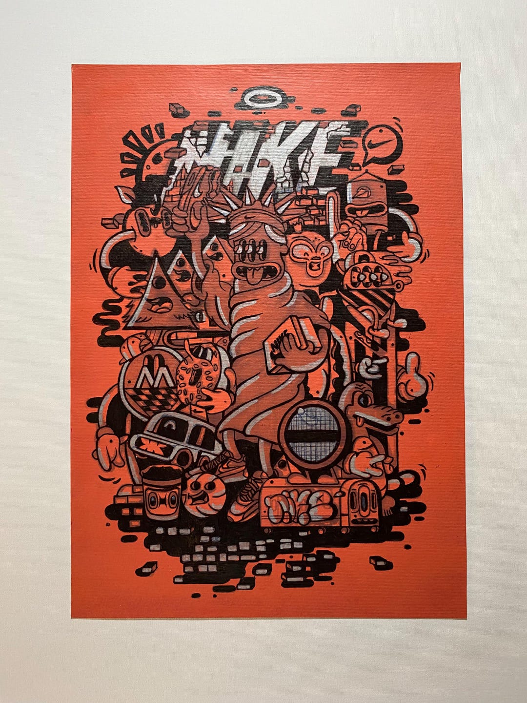 Nike Air ART Sneakers Writing Draw Illustration Graphic Design Drawing ...