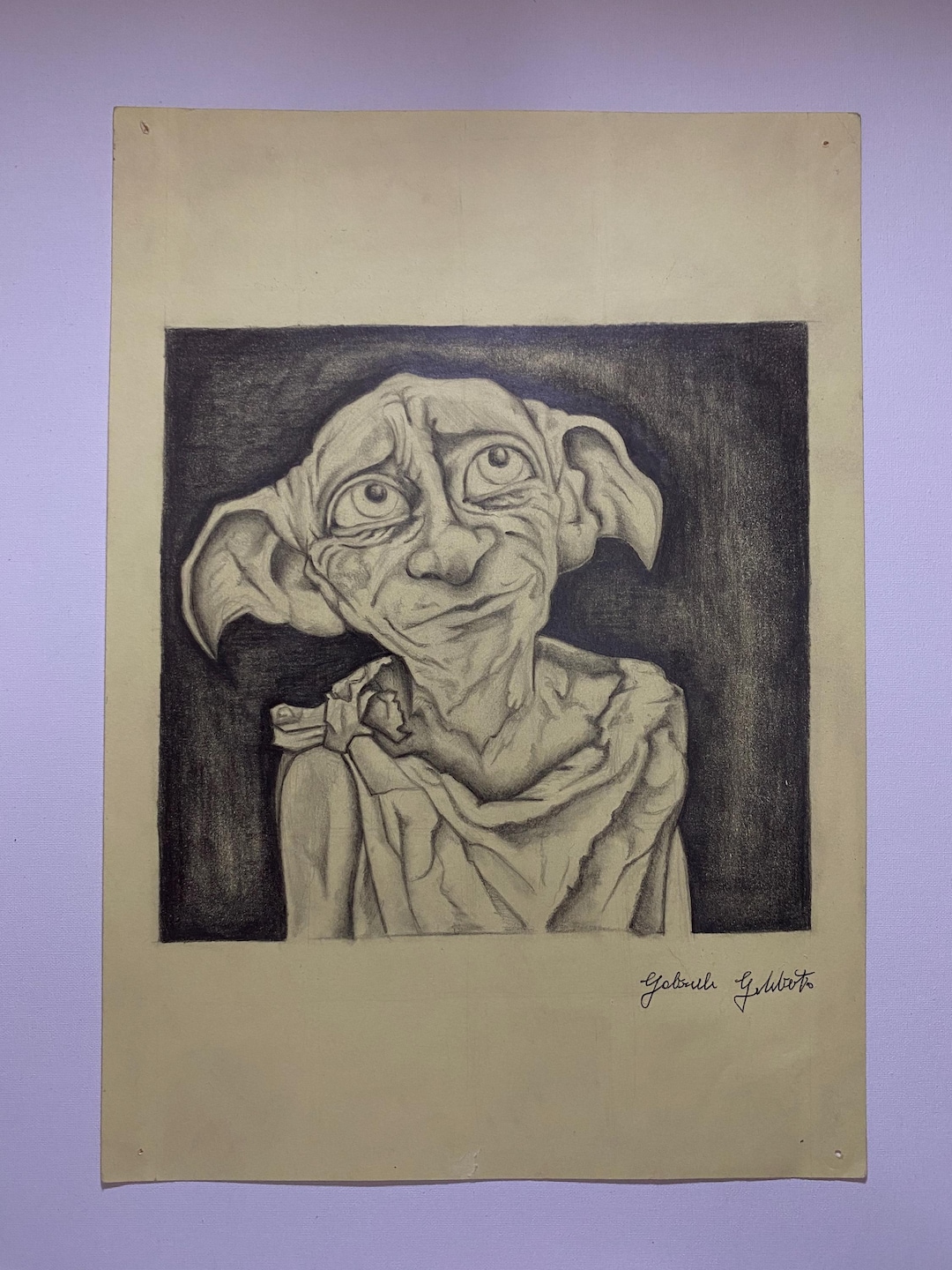 Dobby ART Realistic Drawing Illustration With Pencils Harry Potter ...