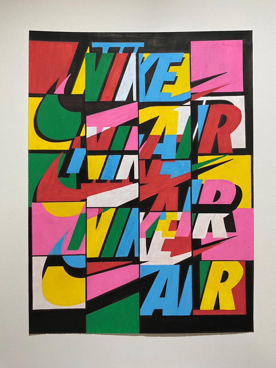 Nike Art Design Geometric Illustration Drawing With Uni Posca Graphic ...