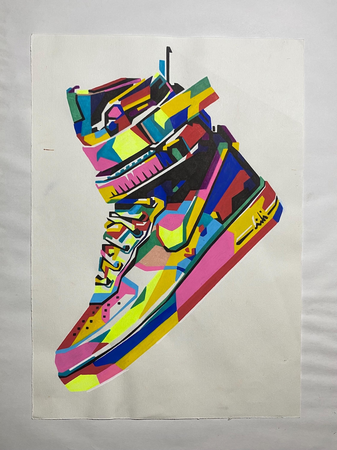 Nike Air Force Art Sneakers Illustration Draw Uni Posca Graphic Design ...