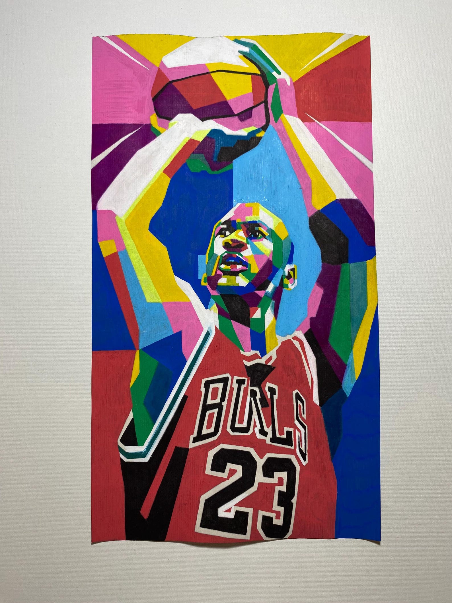 Michael Jordan ART Design Illustration Pop Art Basketball Drawing ...