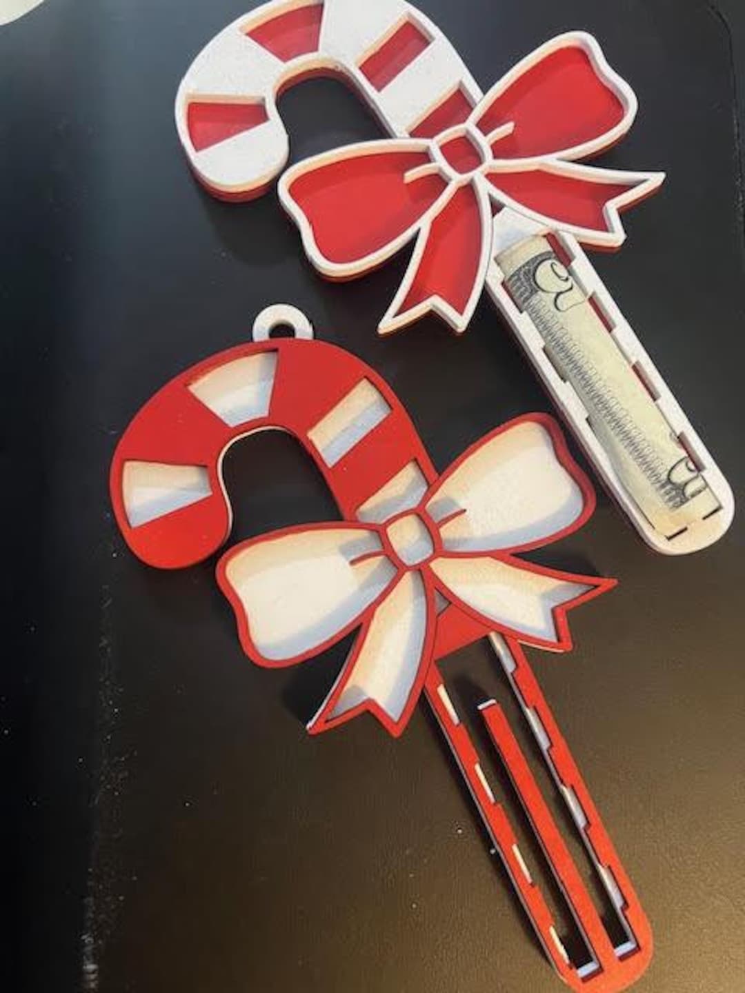 Candy Cane Money Scroll Holders - Etsy