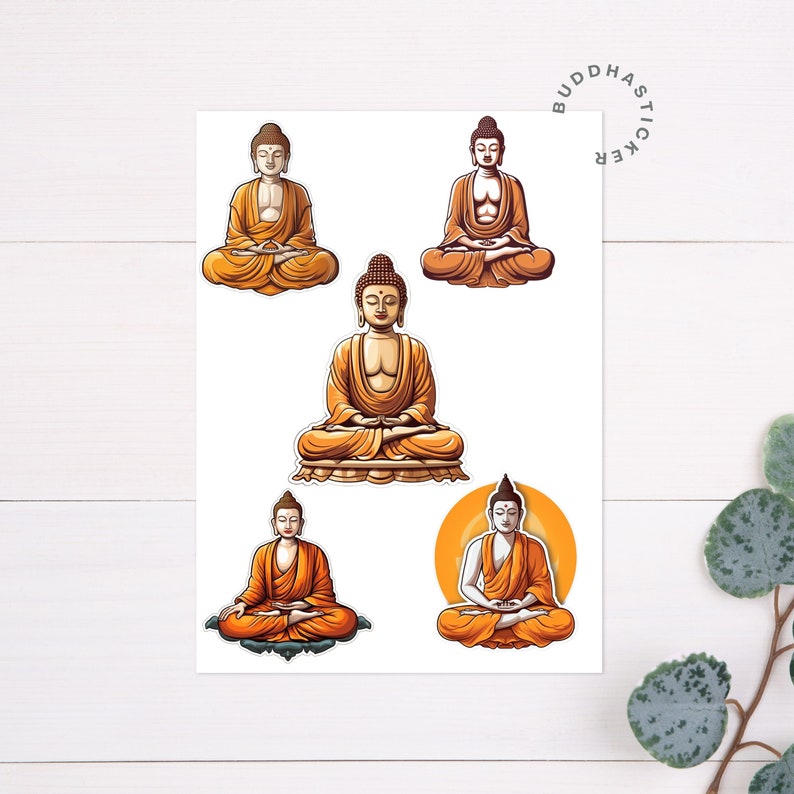 Enlightening Buddha Stickers, Set of 20 Stickers, Digital Download, PNG ...