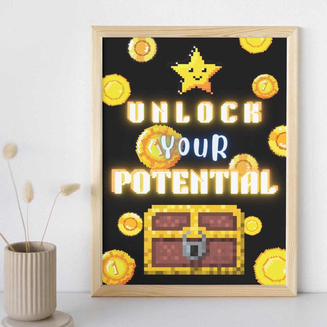 Unlock Your Potential Motivational Poster - Etsy