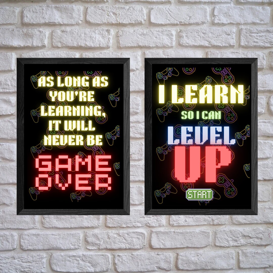 Gamer Motivational Poster Combo - Etsy
