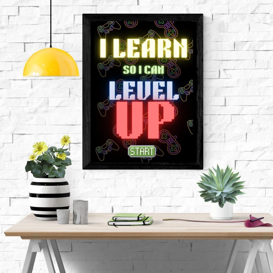 I Learn so I Can Level up (poster) - Etsy