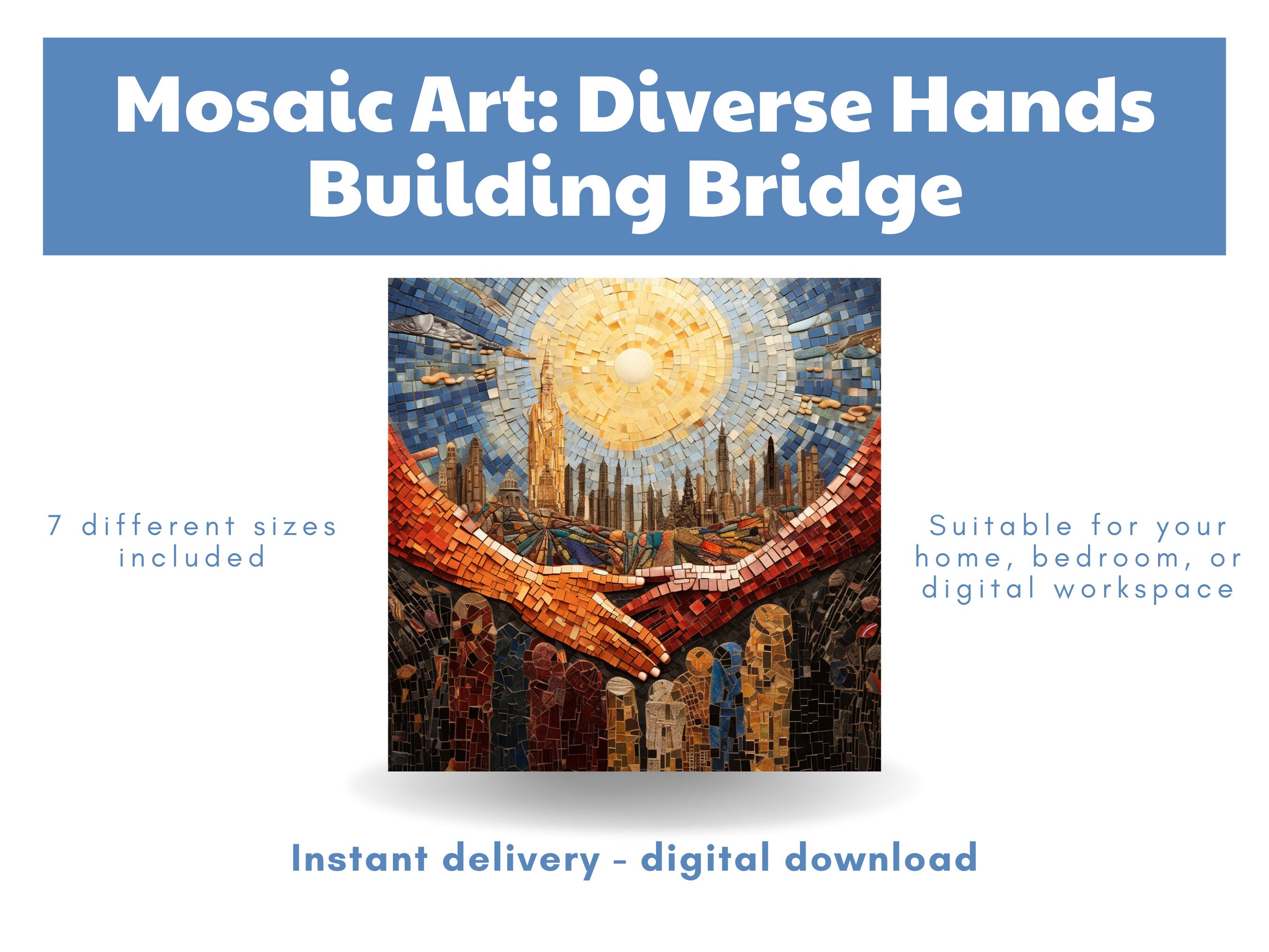 Mosaic Art Unity Hands Bridge Building Love Understanding Connect ...
