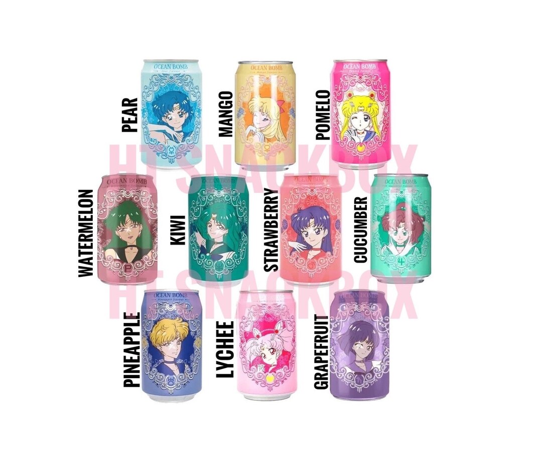 Sailor Moon OCEAN BOMB Sparkling Water Sailor Moon Anime Collection ...