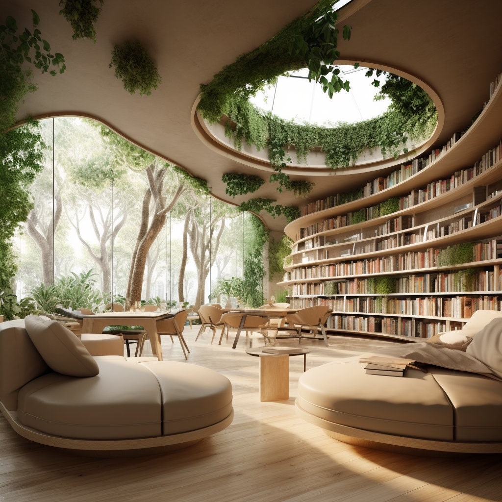 Modern Nook Bookshelf Virtual Backgrounds Professional Virtual Modern ...