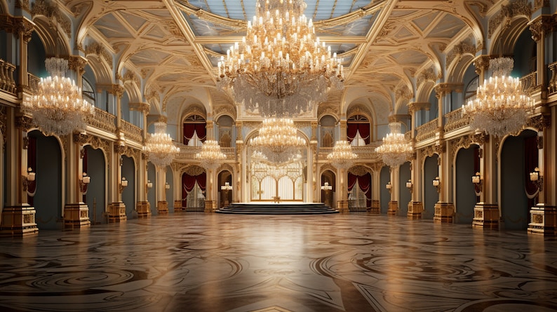 Royal Ballroom Virtual Backgrounds 3 Pack Zoom Webex Google Meet Skype ...