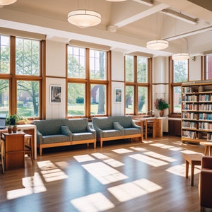 Library Virtual Zoom Backgrounds 4 Pack Zoom Skype Webex Google Meet ...