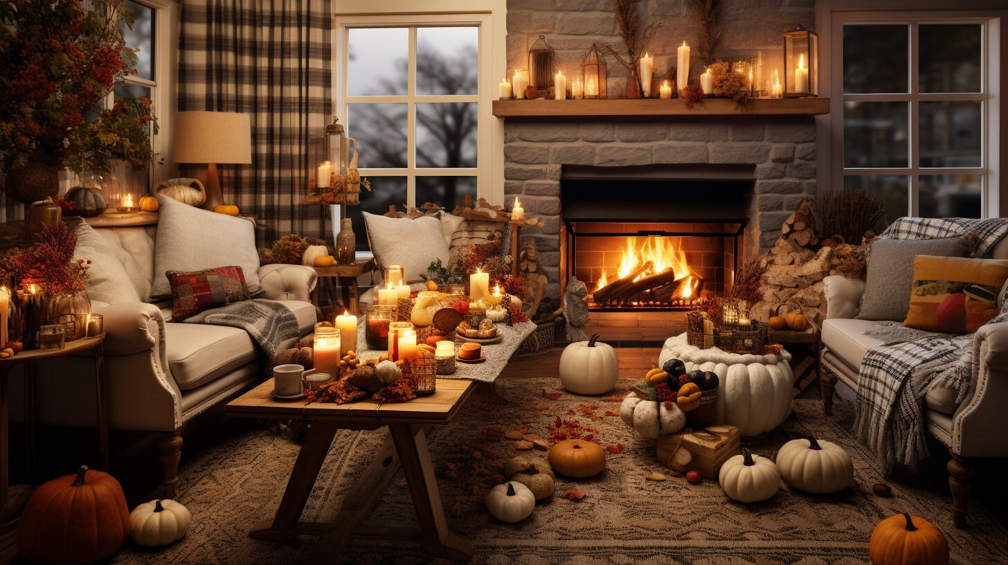 Thanksgiving Fall Virtual Backgrounds 31 Pack Zoom Skype Webex Google ...