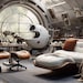 Star Wars Virtual Office Backgrounds Spaceship Bookshelves Lounge Chair ...