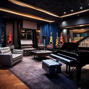 Music Studio Virtual Backgrounds 12 Pack Zoom Skype Webex Google Meet ...