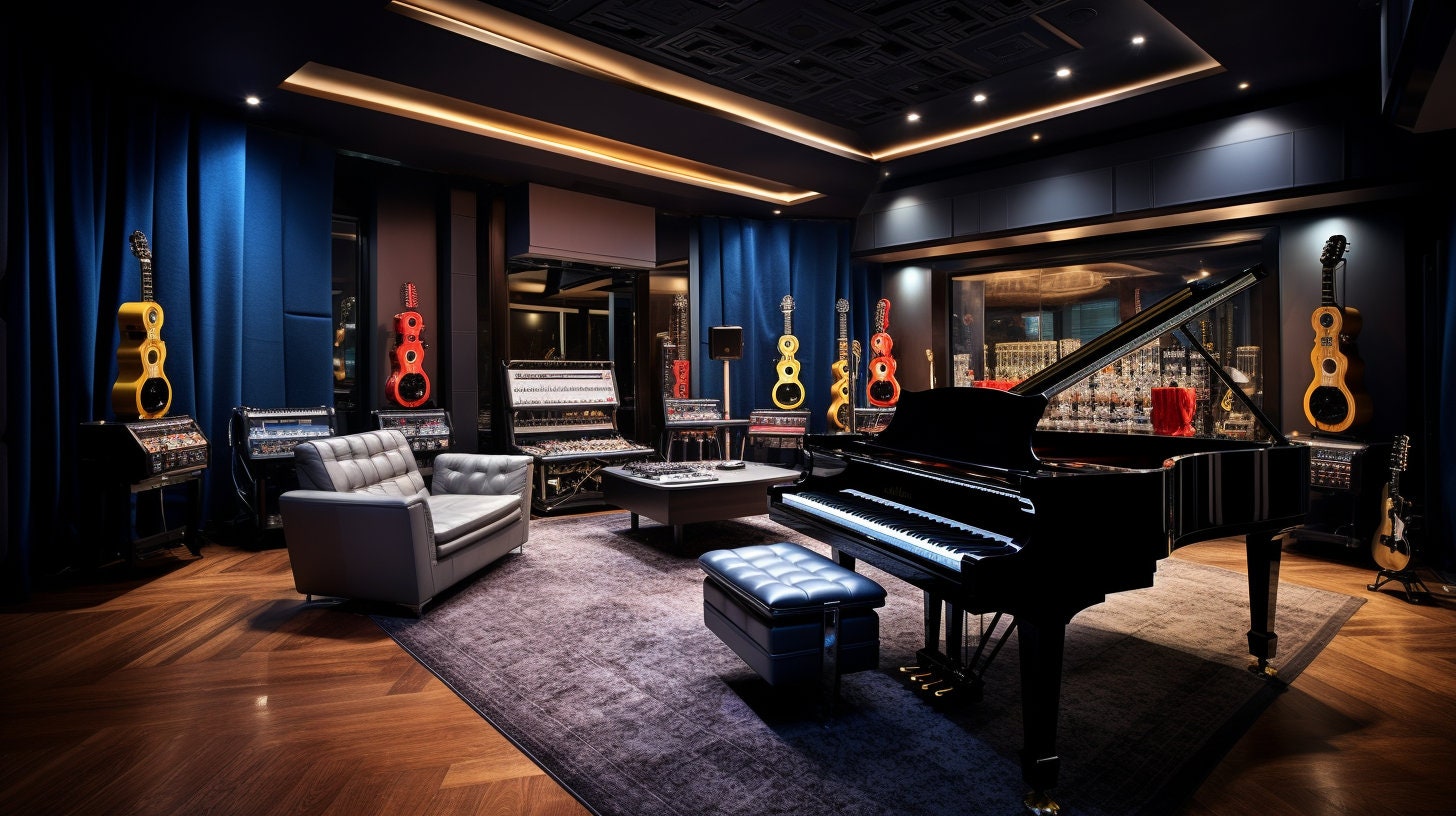 Music Studio Virtual Backgrounds 12 Pack Zoom Skype Webex Google Meet ...