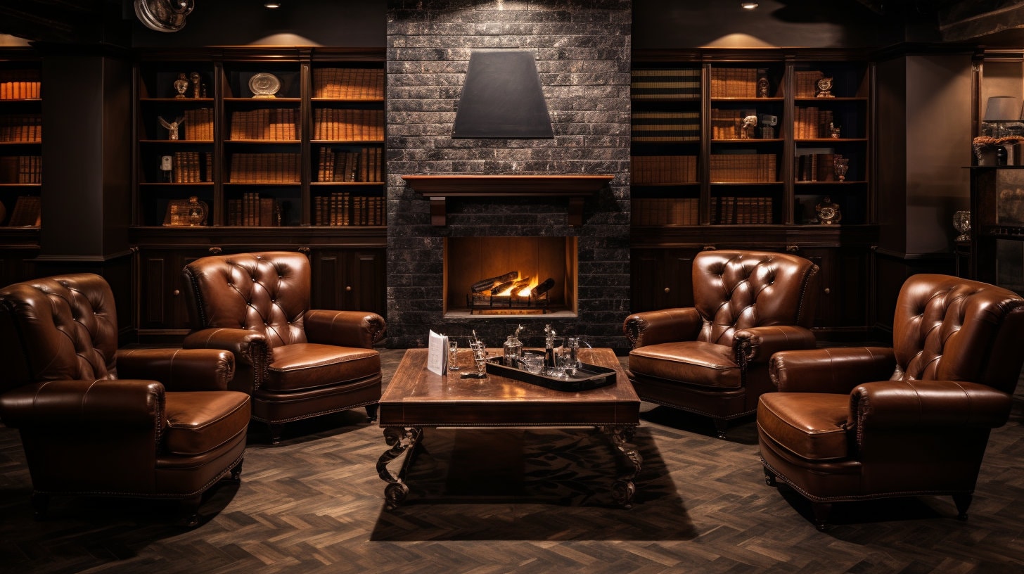 Cigar Lounge Virtual Backgrounds With Shelves 9 Pack Zoom, Google Meet ...