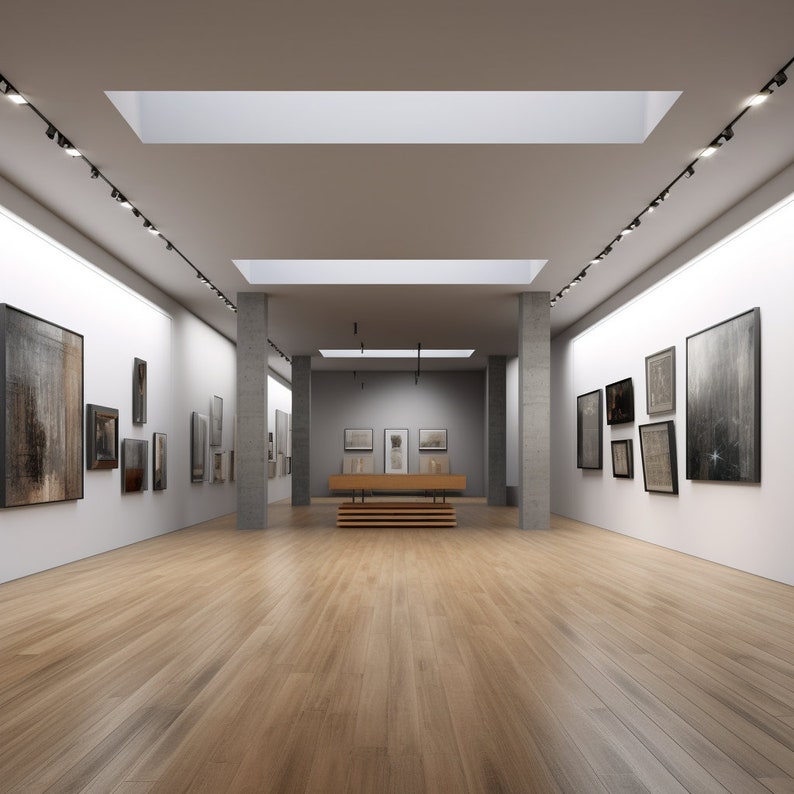 Minimalist Art Gallery| Virtual Background| Zoom, Google Meet, Skype ...