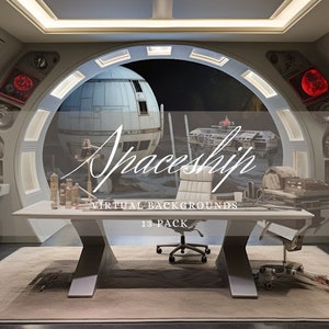 Star Wars Virtual Office Backgrounds Spaceship Bookshelves Lounge Chair ...