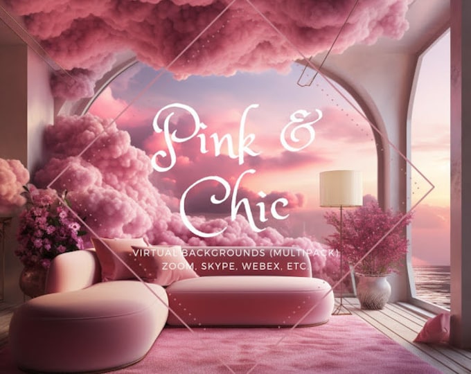 Pink Lobby Zoom Backgrounds 8 Pack - Etsy Canada