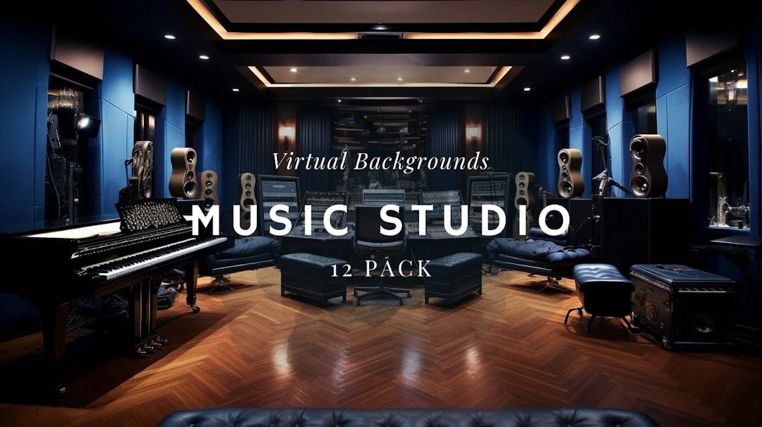 Music Studio Virtual Backgrounds 12 Pack Zoom Skype Webex Google Meet ...