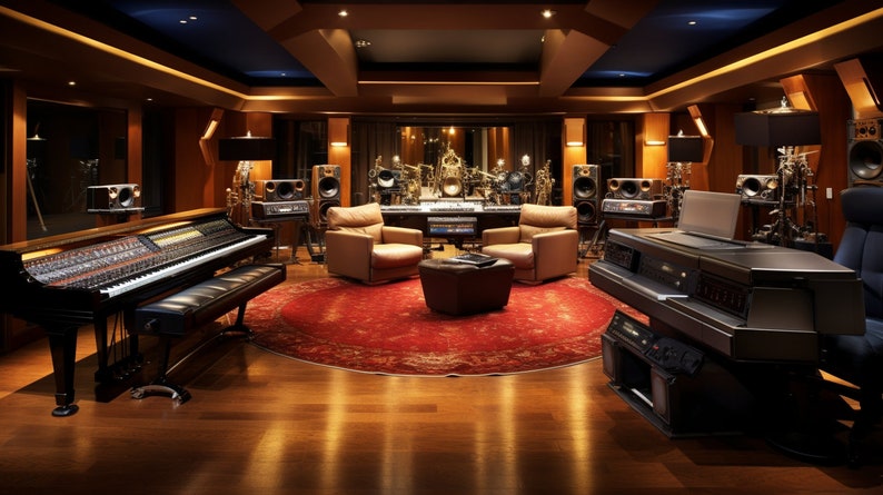 Music Studio Virtual Backgrounds 12 Pack Zoom Skype Webex Google Meet ...