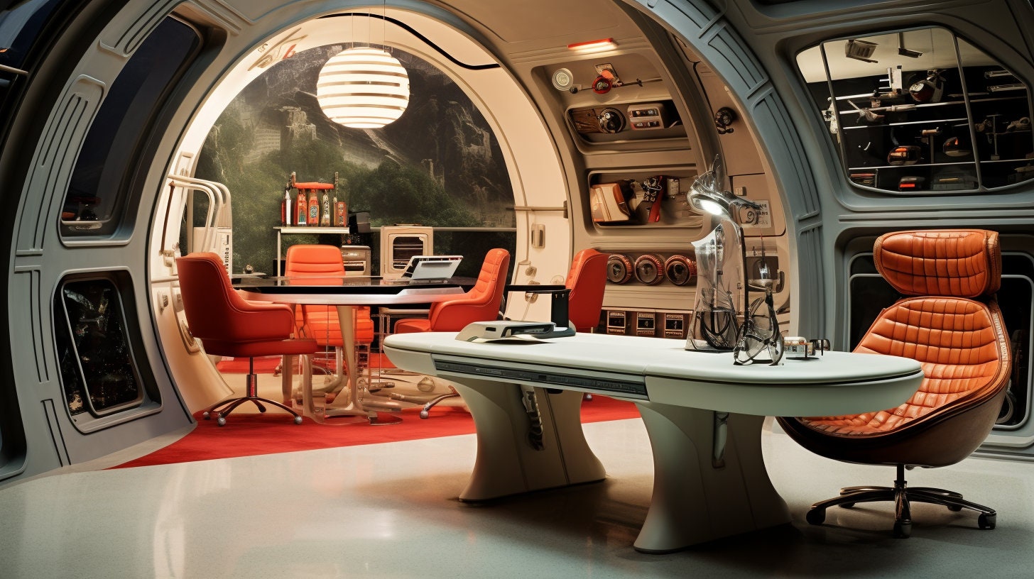 Star Wars Virtual Office Backgrounds Spaceship Bookshelves Lounge Chair ...