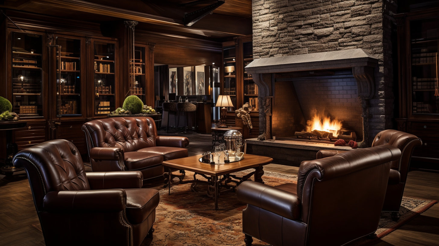 Cigar Lounge Virtual Backgrounds With Shelves 9 Pack Zoom, Google Meet ...