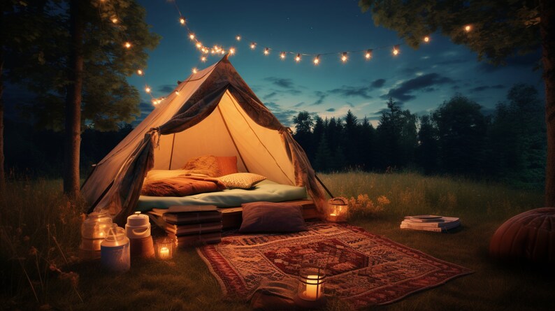 Camping Backyard Virtual Backgrounds 6 Pack Zoom, Skype, Webex, Google ...