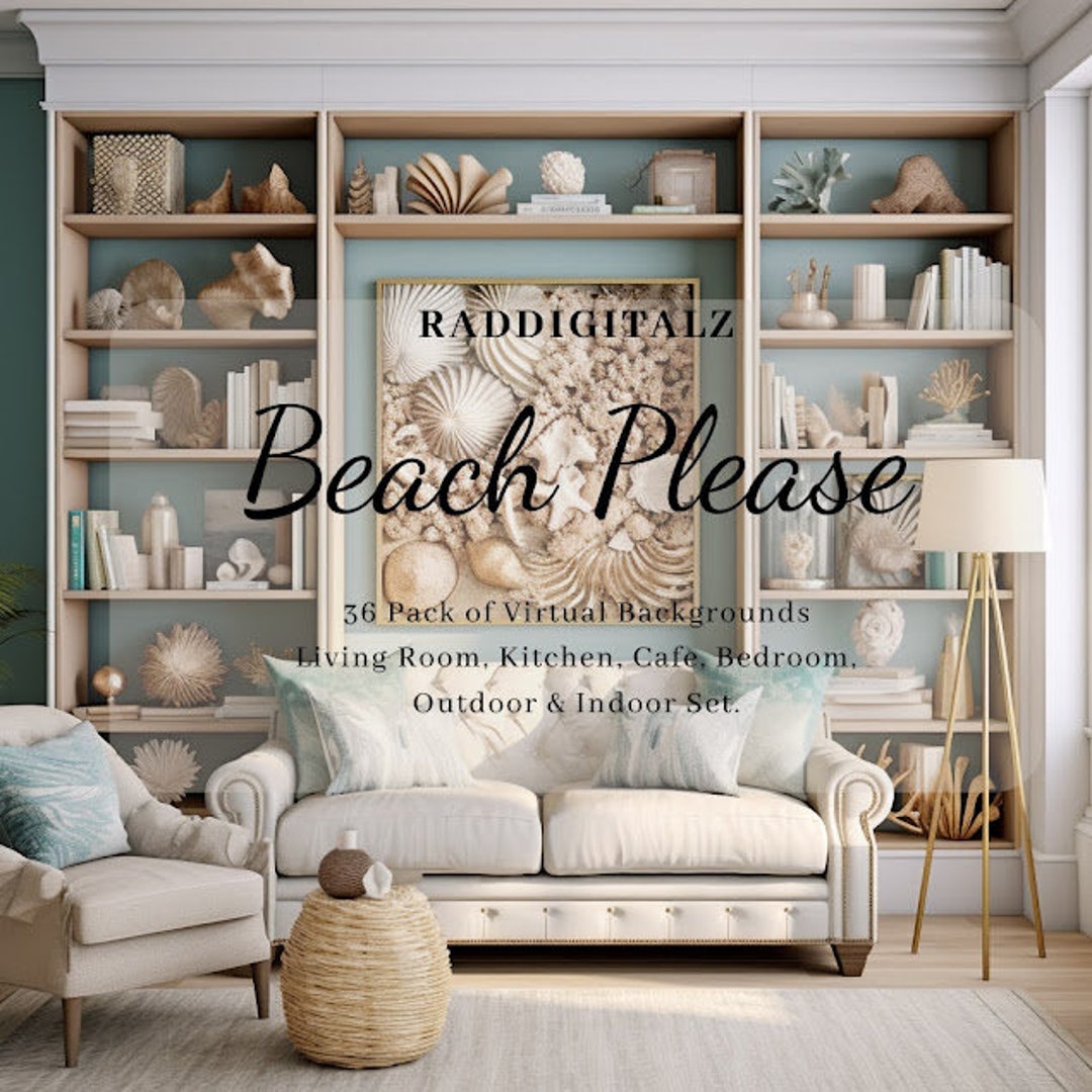 Virtual Backgrounds for Zoom Skype Webex Google Meet Beach Home Beach ...