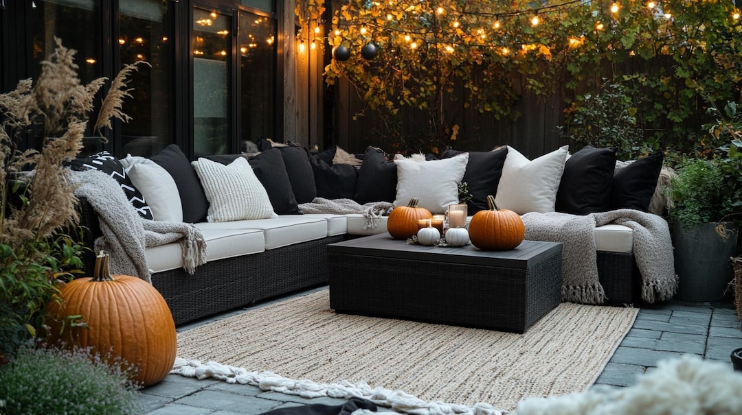 Halloween Patio Autumn 14 Pack Virtual Backgrounds Zoom Webex Skype ...