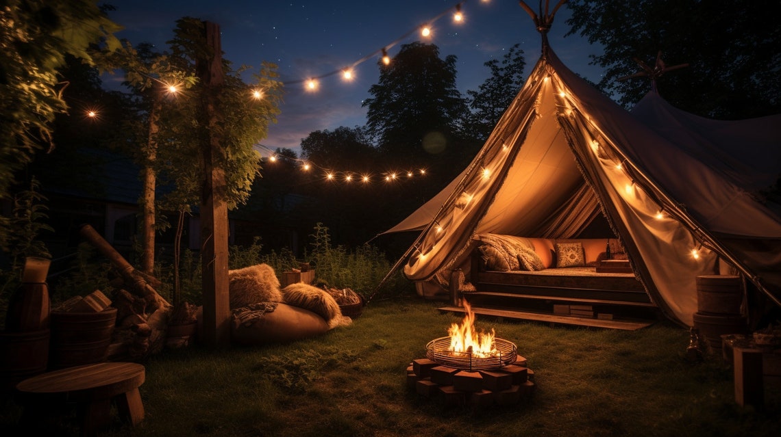 Camping Backyard Virtual Backgrounds 6 Pack Zoom, Skype, Webex, Google ...