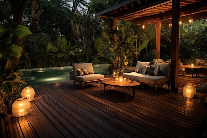 Modern Patio| 12 Pack| Virtual Backgrounds| Zoom, Google Meet, Skype ...