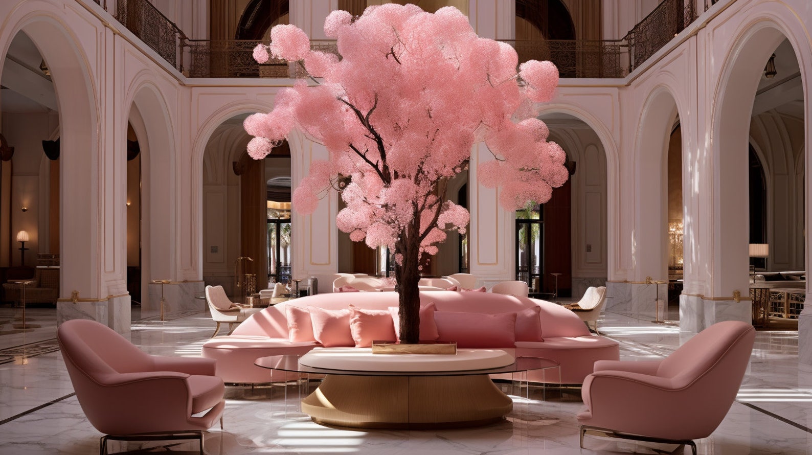 Pink Lobby Zoom Backgrounds 8 Pack - Etsy