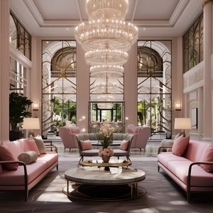 Pink Lobby Zoom Backgrounds 8 Pack - Etsy