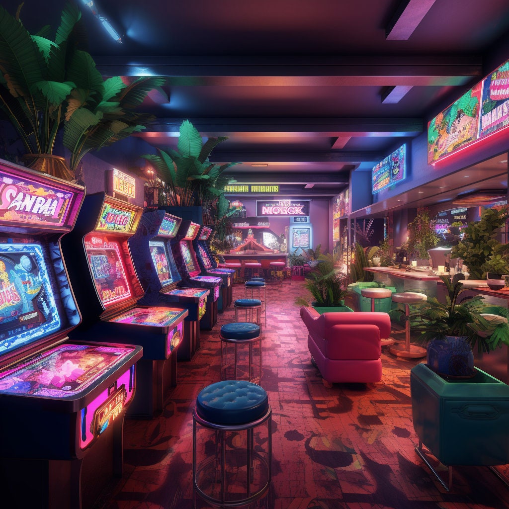 Retro Arcade|vintage| 12 Pack|virtual Backgrounds| Zoom, Google Meet ...