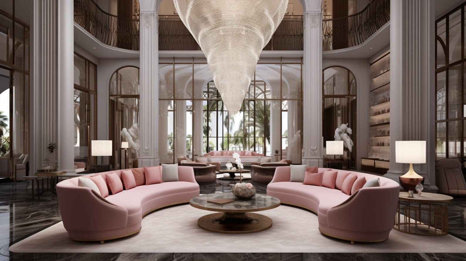 Pink Lobby Zoom Backgrounds 8 Pack - Etsy