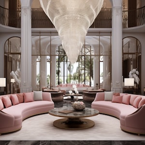 Pink Lobby Zoom Backgrounds 8 Pack - Etsy