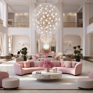 Pink Lobby Zoom Backgrounds 8 Pack - Etsy