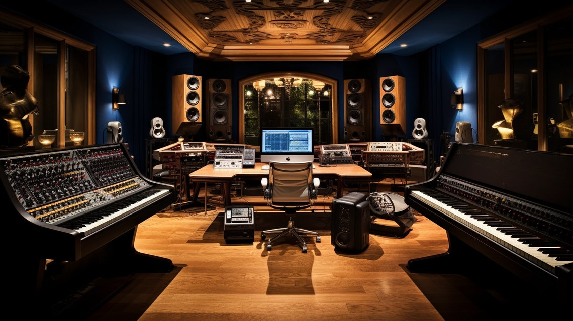 Music Studio Virtual Backgrounds 12 Pack Zoom Skype Webex Google Meet ...