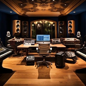 Music Studio Virtual Backgrounds 12 Pack Zoom Skype Webex Google Meet ...