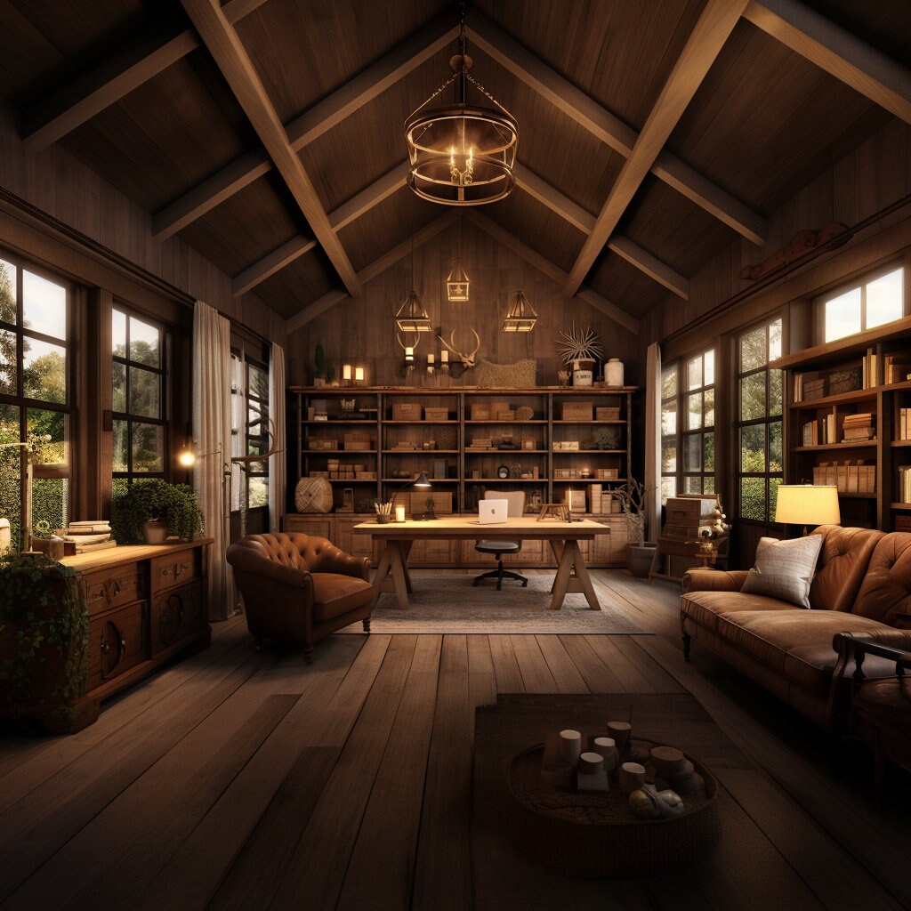 Rustic Retreat| Modern Cabin Virtual Backgrounds| 7 Pack | Zoom, Google ...