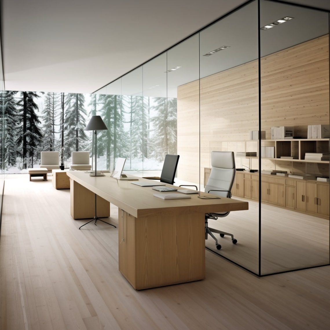 Modern Home Office With Bookshelves Virtual Backgrounds Luxury ...