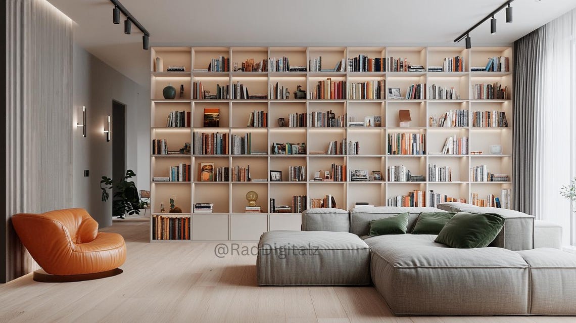 Living Room Library Virtual Backgrounds 4 Pack for Zoom Skype Google ...