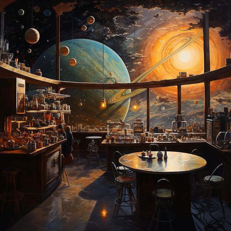 Planet Cafe| Virtual Backgrounds| 6 Pack| Zoom, Google Meet, Skype ...