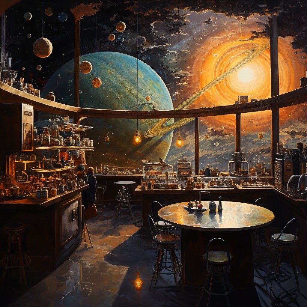 Planet Cafe| Virtual Backgrounds| 6 Pack| Zoom, Google Meet, Skype ...