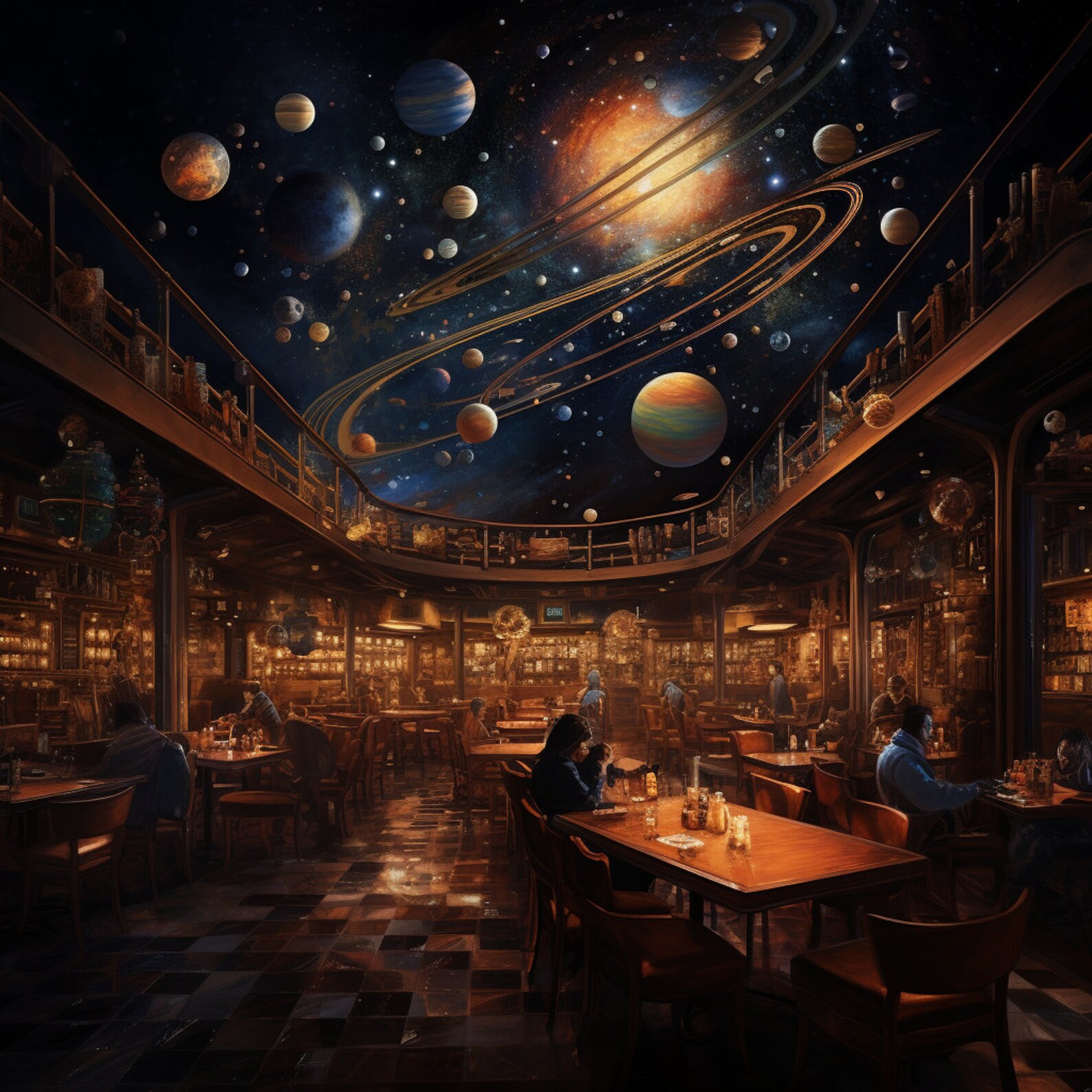 Planet Cafe| Virtual Backgrounds| 6 Pack| Zoom, Google Meet, Skype ...