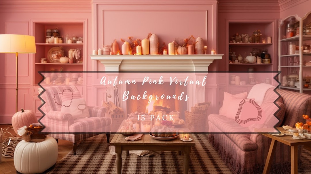 Autumn Pink Virtual Backgrounds Zoom Skype Webex Google Meet 15 Pack - Etsy